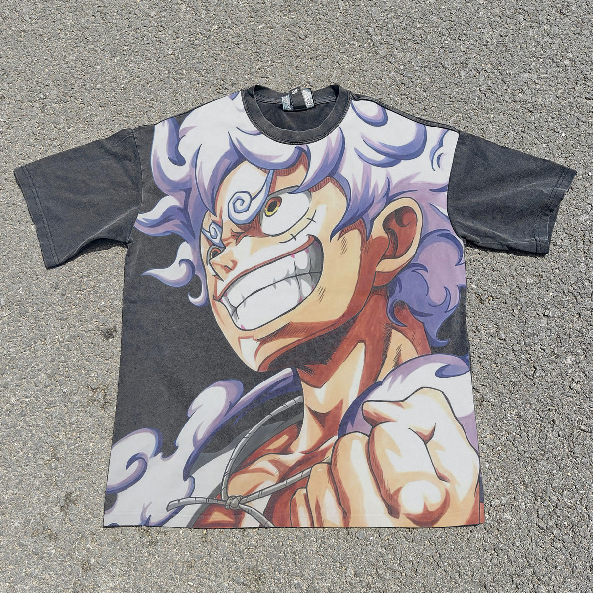 Luffy Gear 5 Acid Wash T-shirt - One Piece Sun God Nika Merch – Levi ...
