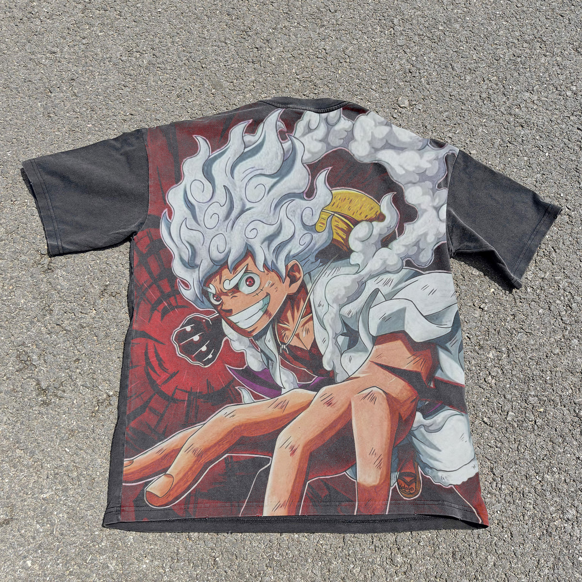 Luffy Gear 5 Acid Wash T-shirt - One Piece Sun God Nika Merch – Levi ...