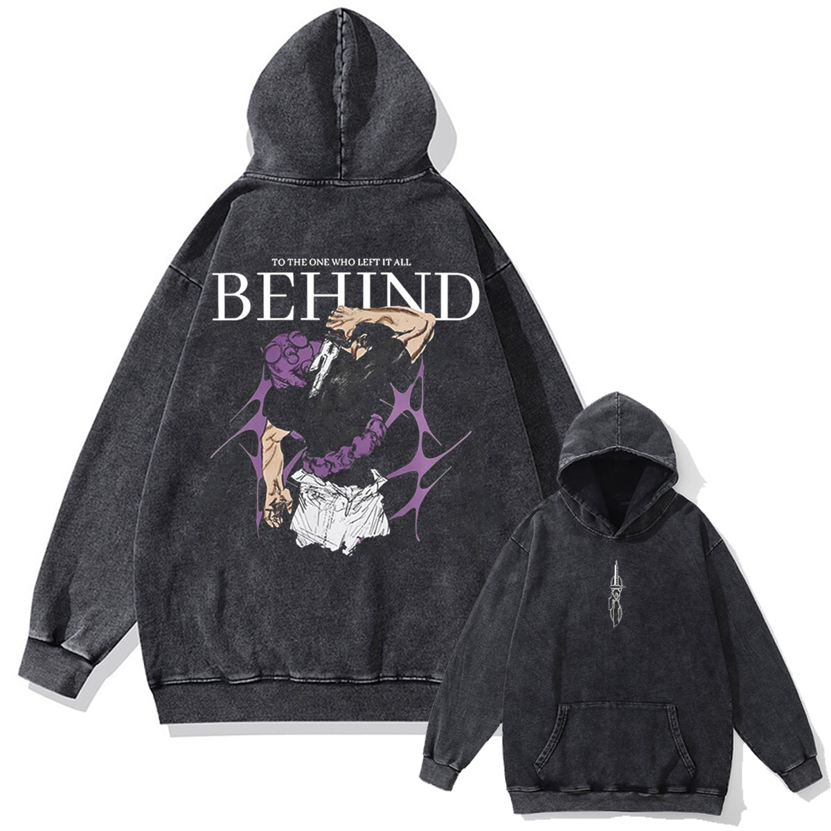 Toji Fushiguro "BEHIND" Vintage Hoodie – Levi Crew Store