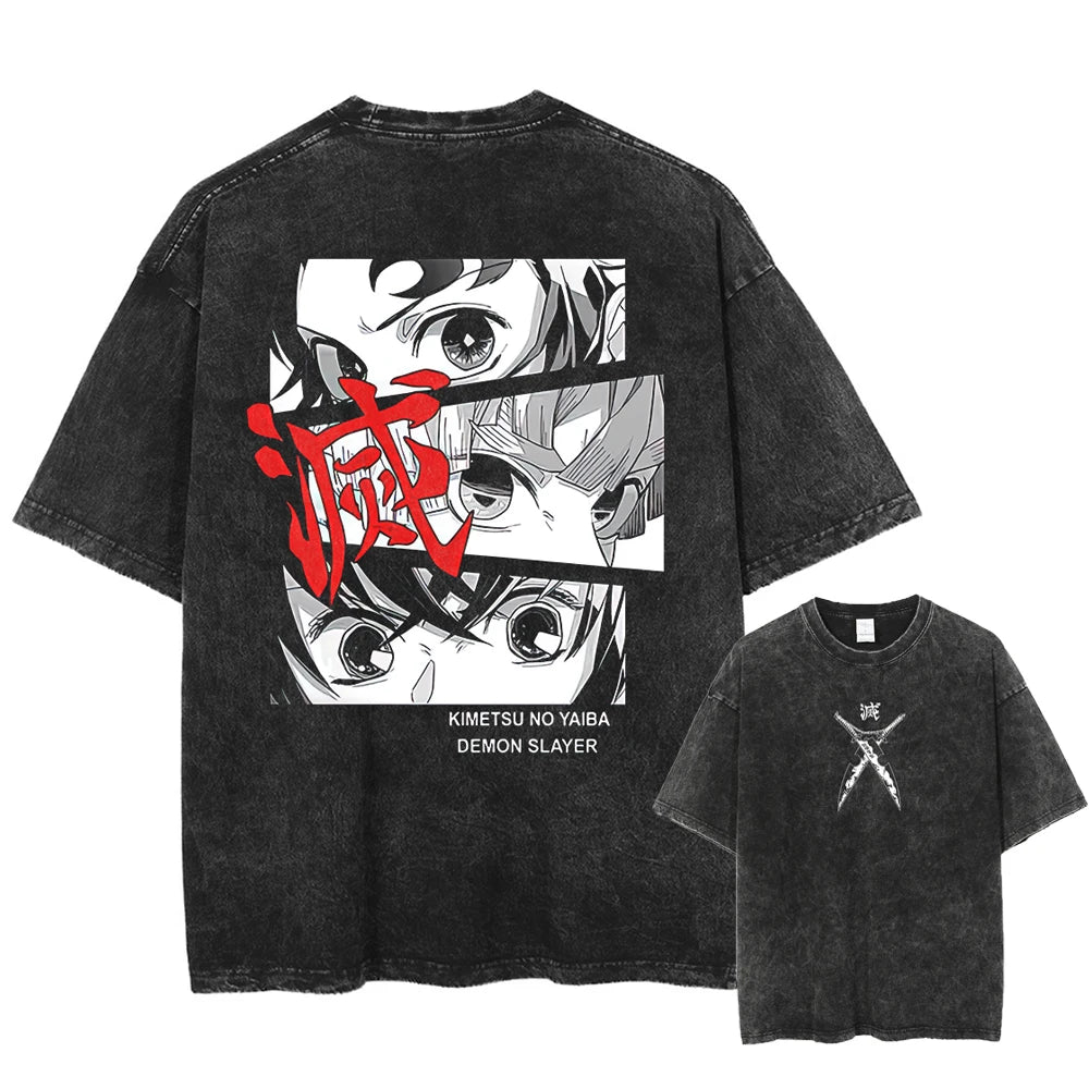 Demon Slayer T-shirt - Vintage Style - Anime Apparel – Levi Crew Store